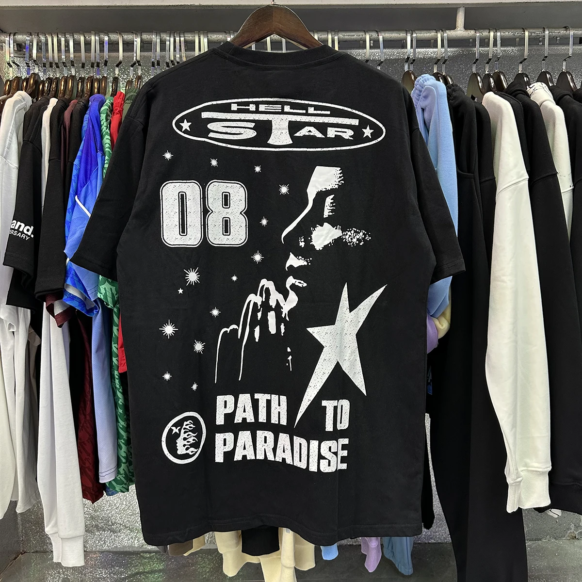 1:1 High Quality Hellstar 08 Path To Paradise Men's T Shirt Men Women's ...