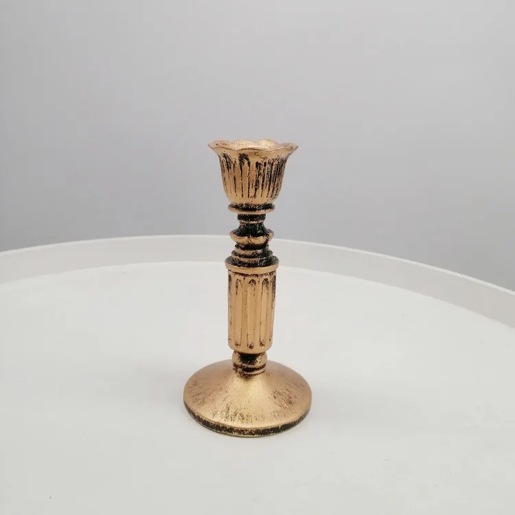 Vintage Floral Resin Candle Holder - Perfect for Home Decor