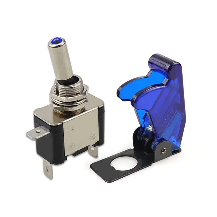 12v 20a Illuminated Led On-off With Cover Red Blue Green Yellow Car ...