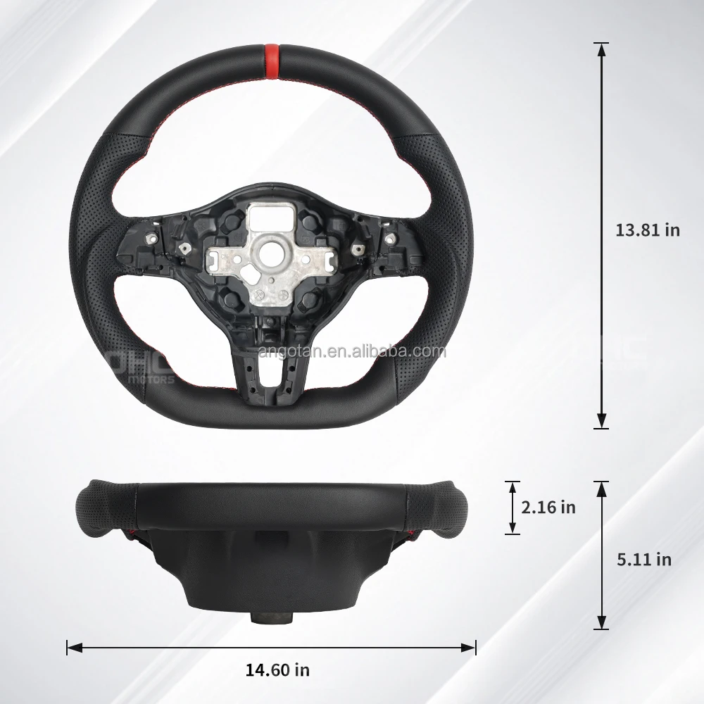 Factory Handmade Leather Steering Wheel for 2008-2014 Vw Volkswagen ...