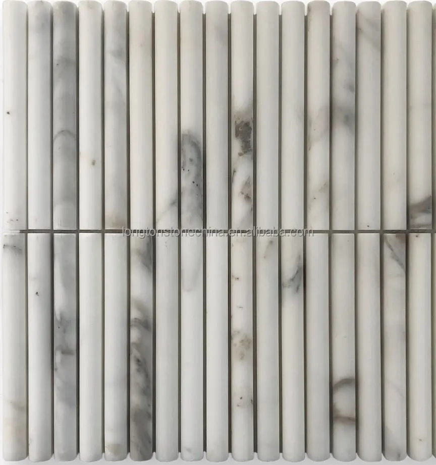 Multicolor Marble Travertine Fluted Tile Stone Veneer Island Platform ...