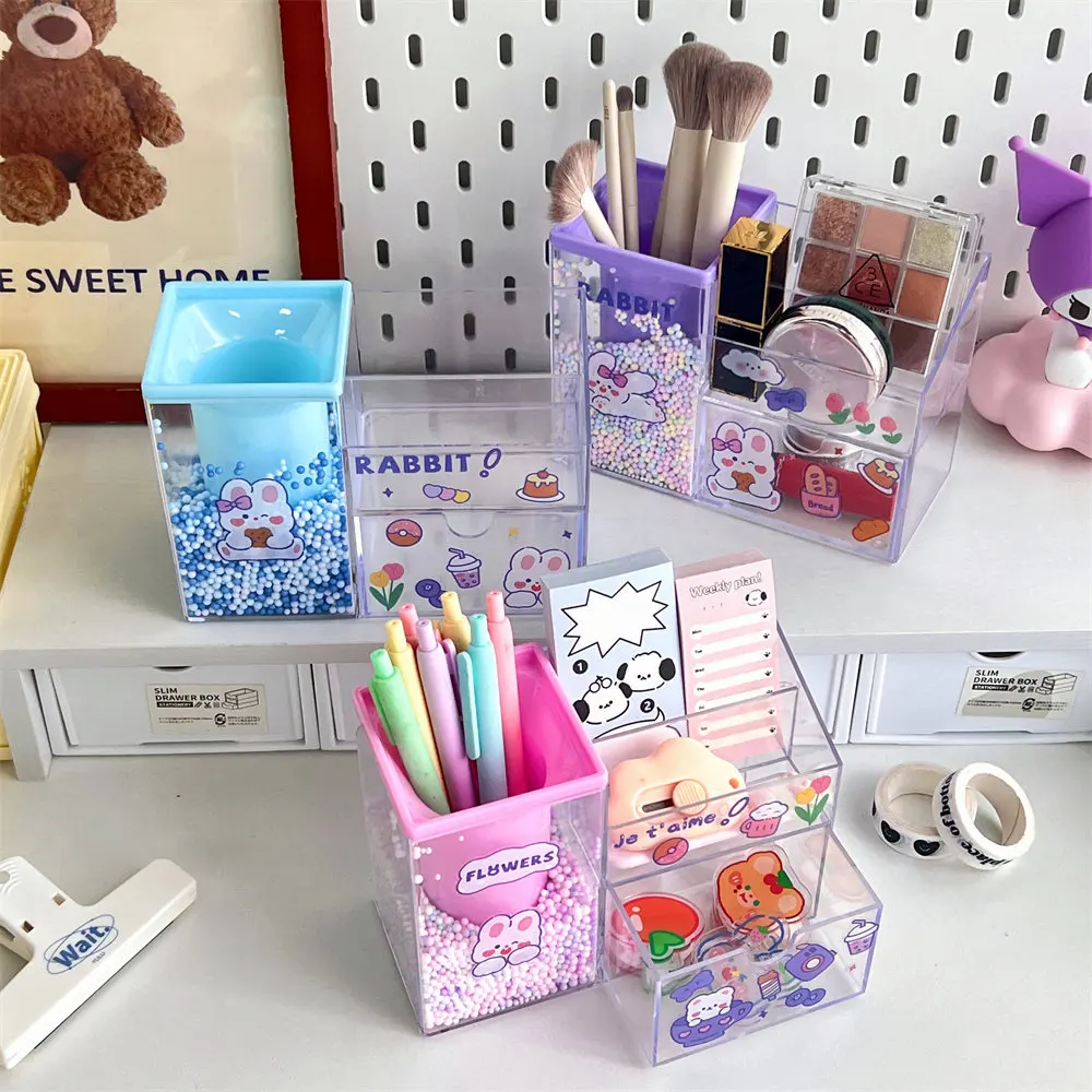 School Cute Stationery Storage Box Desktop Container Shape Pen Holder ...