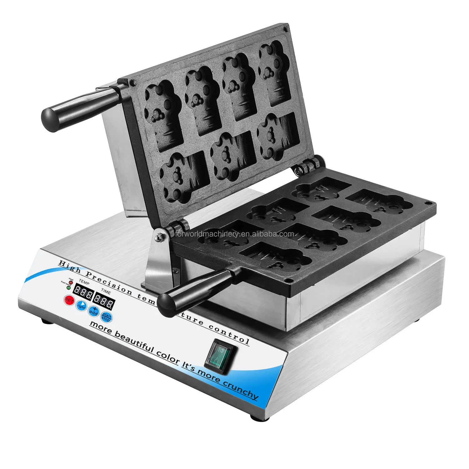 Computer Control Panel Commercial 110V 220V Cat Paw Shape Waffle Making ...