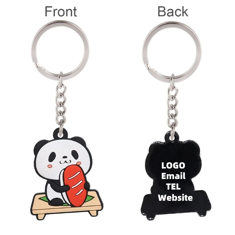 Designer Brand Simple Cartoon Cute Silicon Pvc Keychain Custom Logo ...