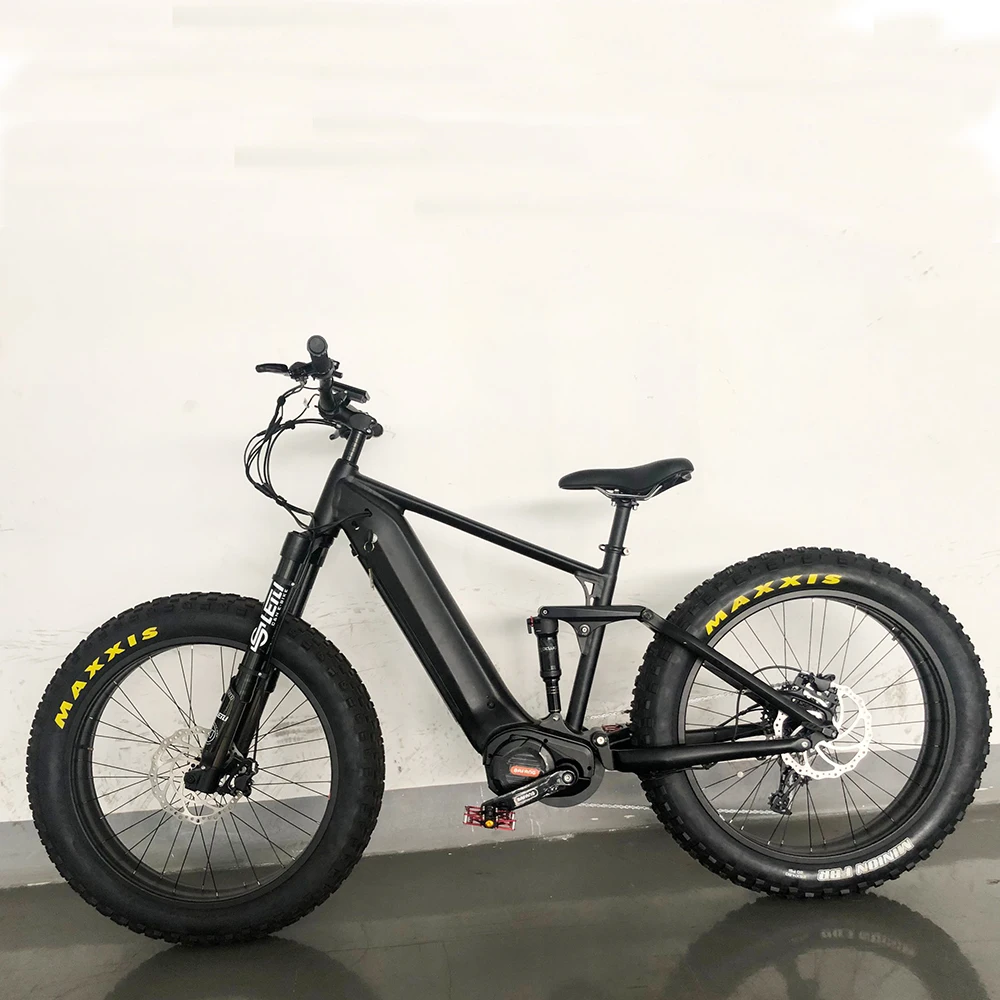 2023 Mid Drive 1500w Ebike M620 Motor Full Suspension Electric Fat Bike ...
