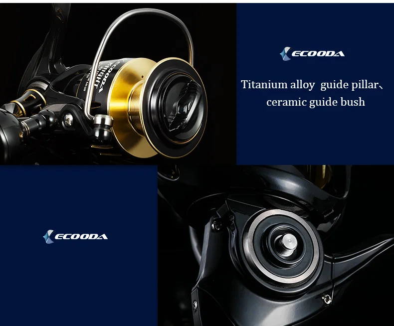 Ecooda KS12000 Left Hand Fishing Spinning Reel 20kg/25kg/30kg Drag ...