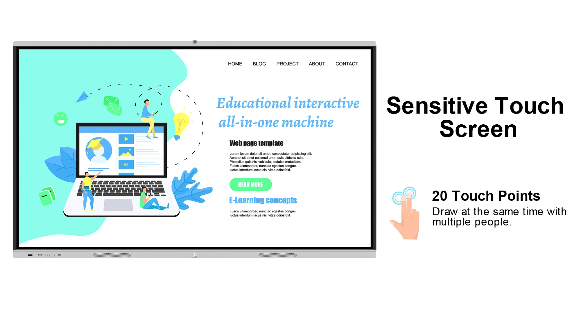 OEM Finger Multi Touch Screen Smart Lcd Display Classroom Maxhub ...