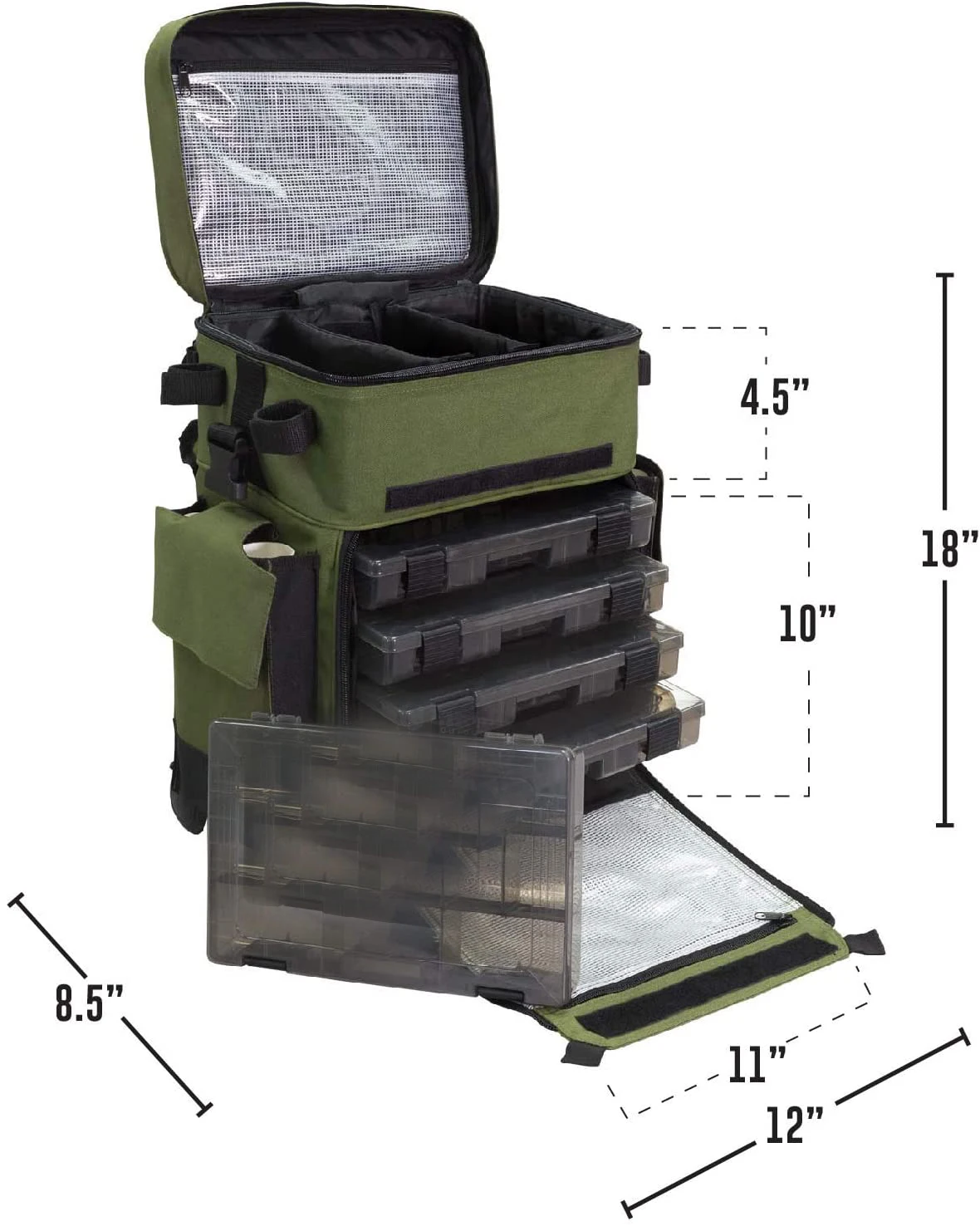 Outdoors Rolling Fishing Tackle Box - Durable & Eco-friendly