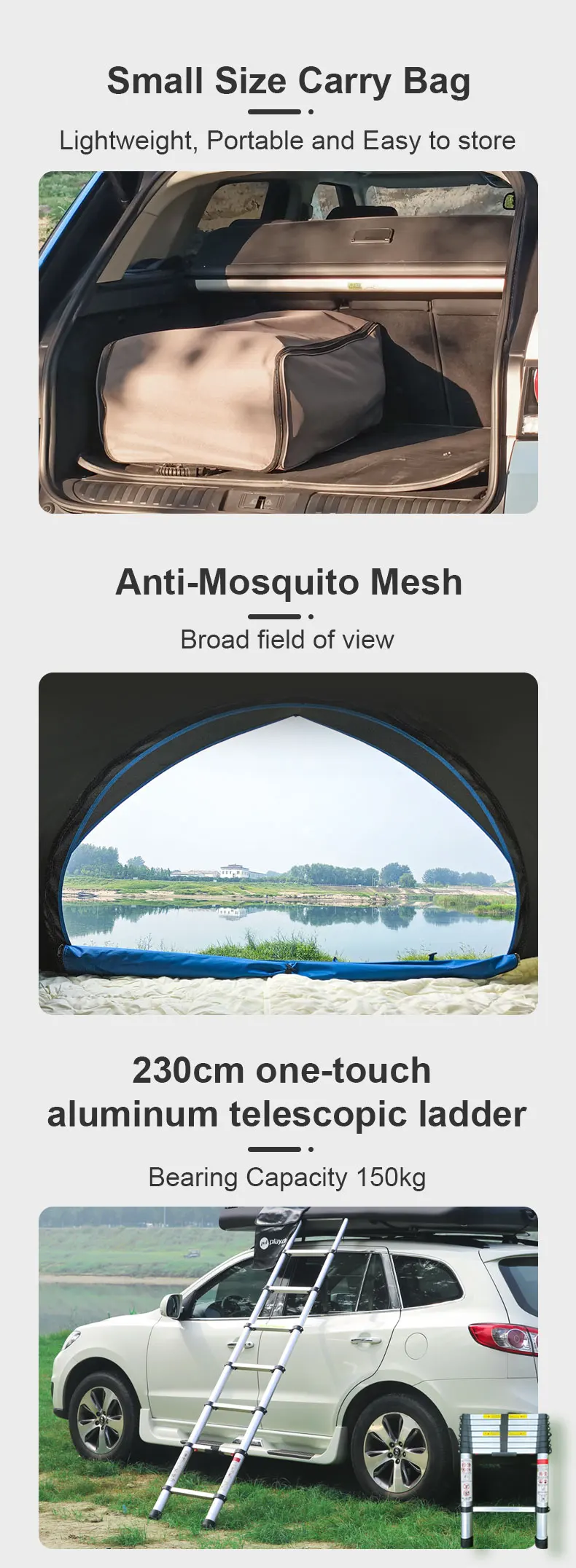 Rooftop Tent Inflatable Portable Shell Series For Family Camping - Buy ...