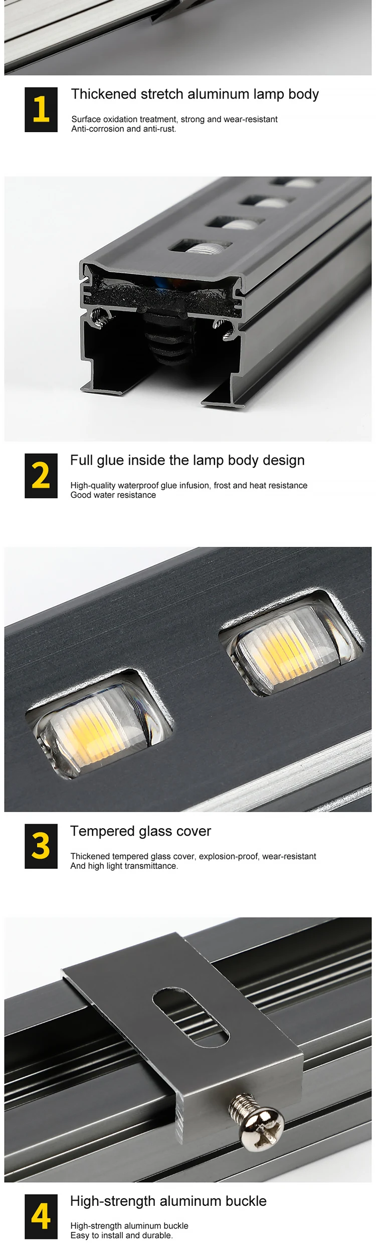 Aluminum Waterproof Led Pixel Linear Light Building Facade Decoration ...