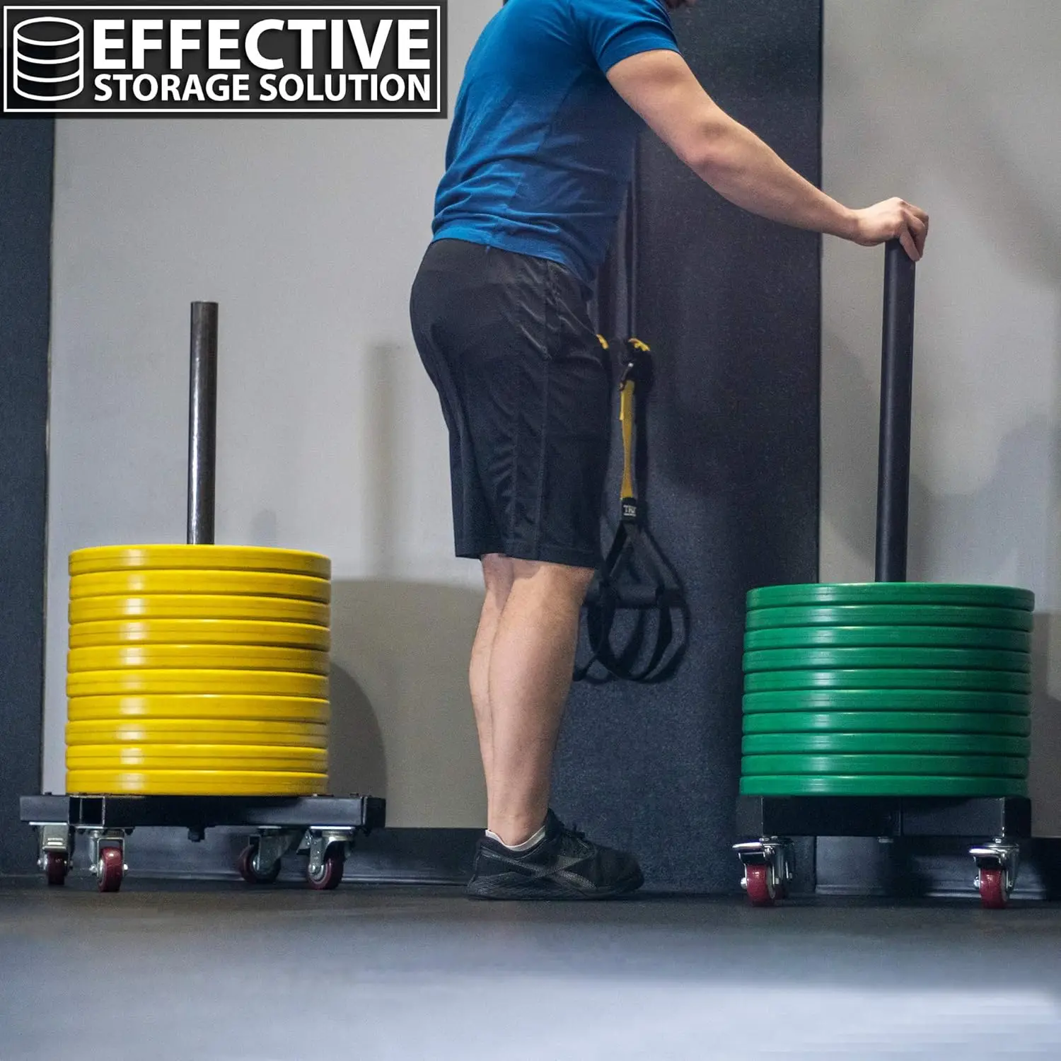 SMARTFIT Vertical Storage Weight Plate Rack Portable Holder With Caster ...