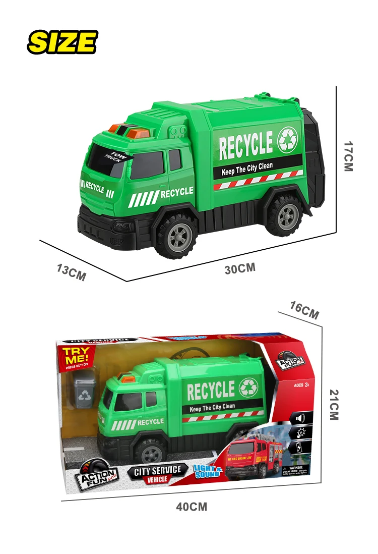 Details about 1:50 Road Sweeper Sanitation Truck w/ Trash Bin Model Car ...