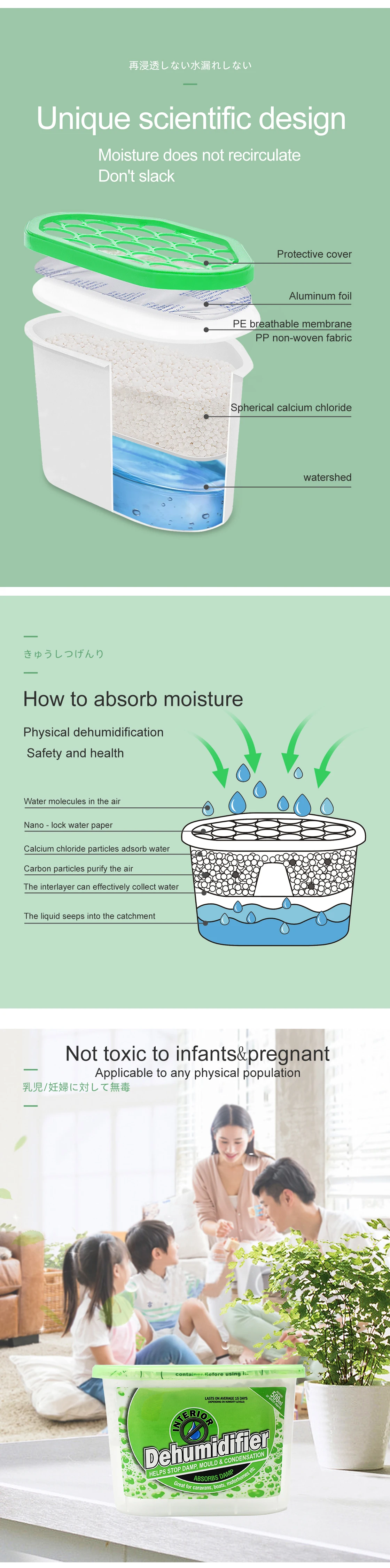 500ml Customized Interior Moisture Absorber For Home Dehumidifier Box ...