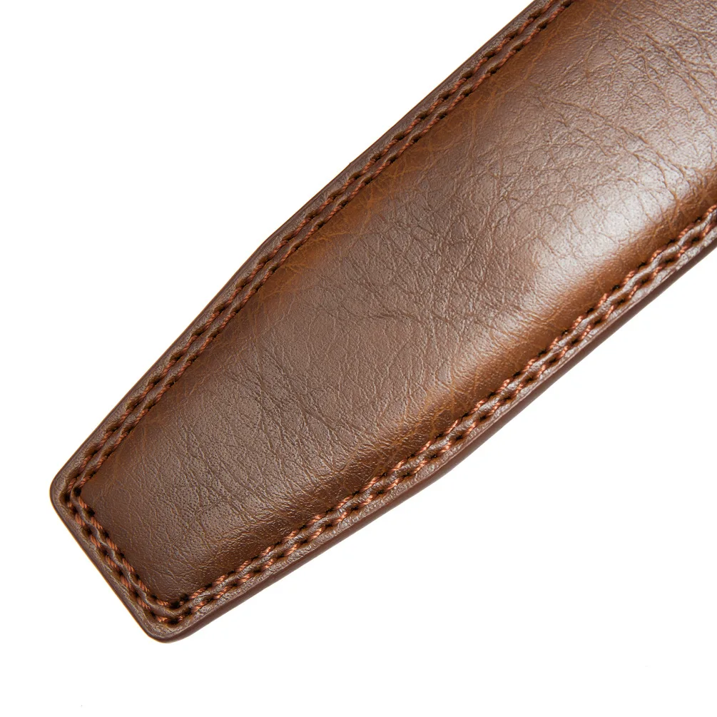 Custom Embossed Logo Magnetic Automatic Rachet Buckle Men's Cow Hide ...