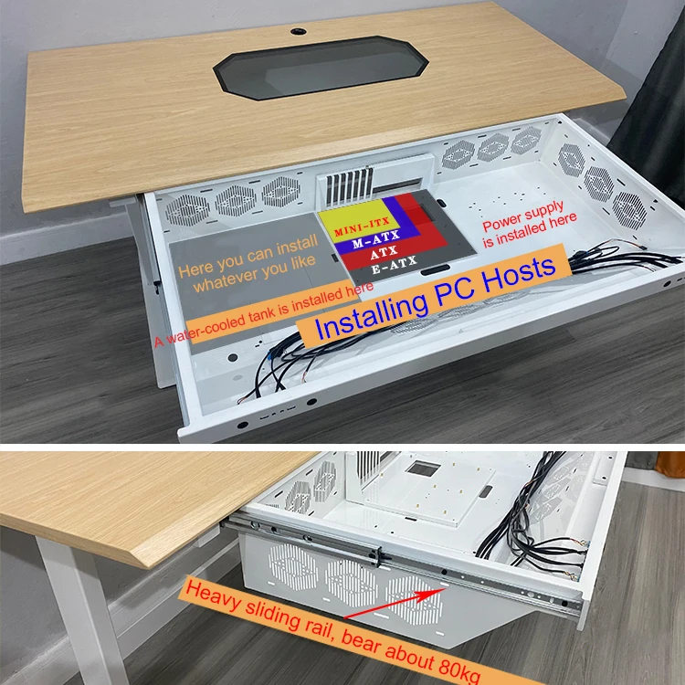 Hot selling Computer case built-in transparent large case integrated ...