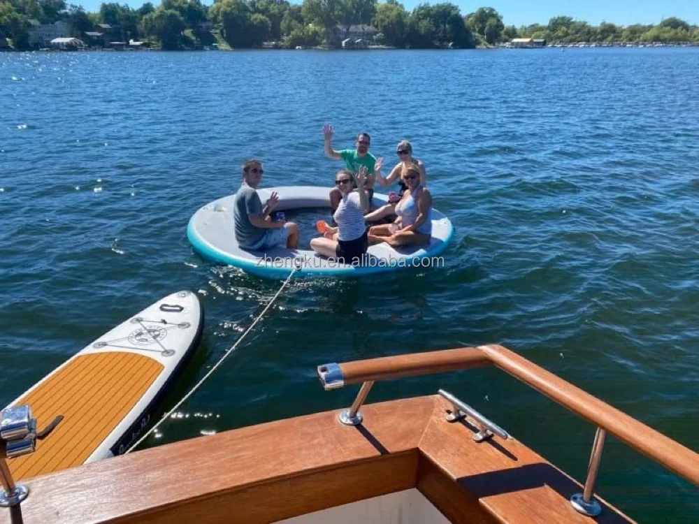 Water Lounge Floating Dock With Mesh Inflatable Water Hammock For Sea ...