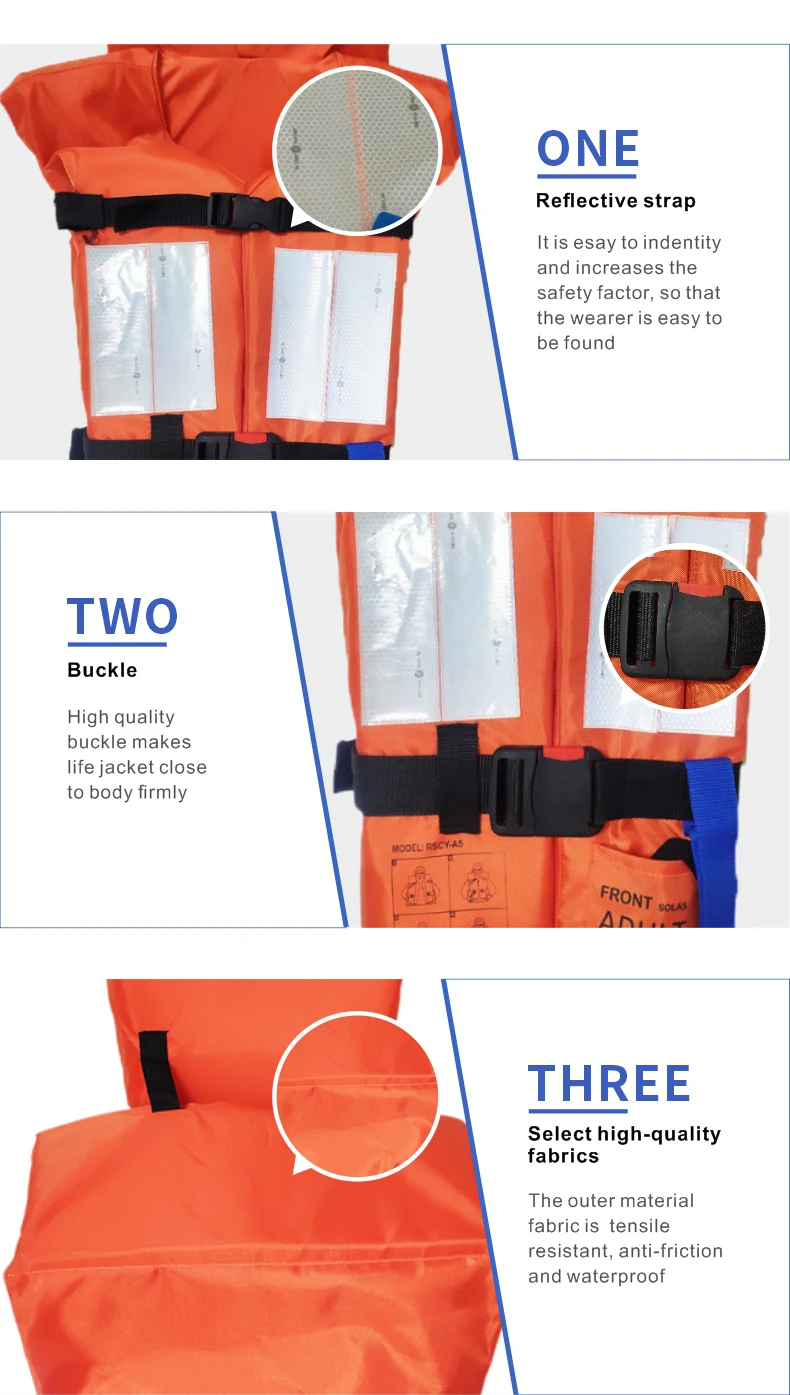 Solas Marine CCS EC ZY Certificate Life Jacket 150N