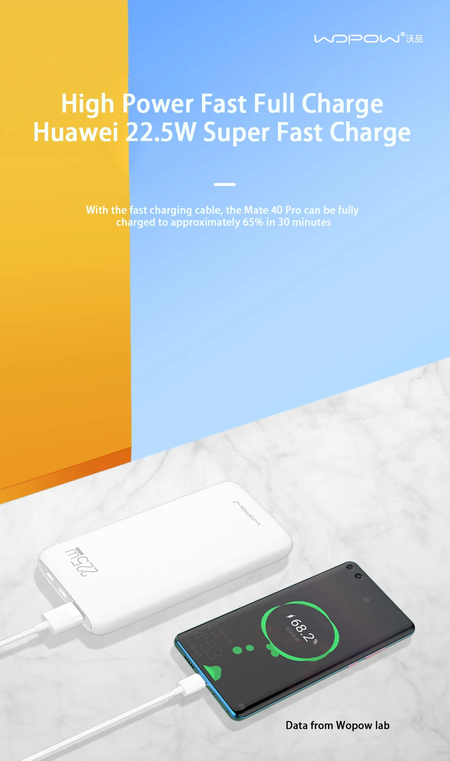 Wopow PD26 Power Bank - 10000mah Ultra Slim Quick Charge