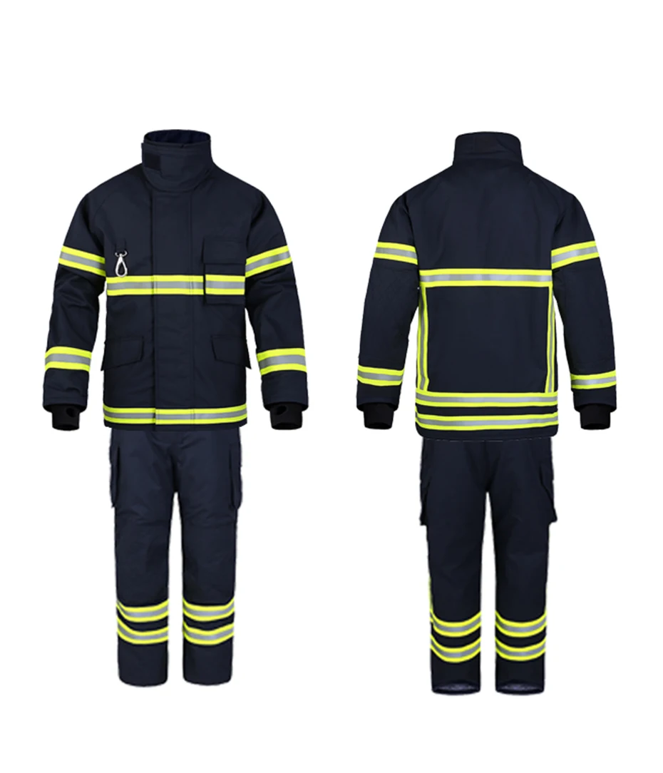 Iso Nfpa En469 4 Layer Nomex Anti Fire Uniform Fireman Suits 2xl 3xl And 4xl Black Fire Suit ...