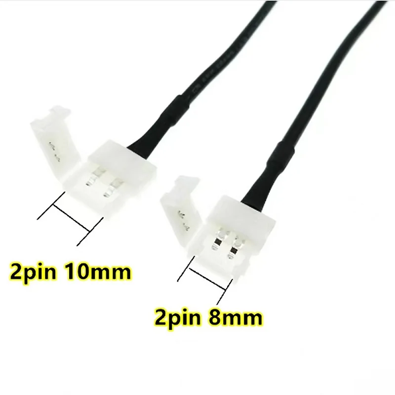 2pin Around 15cm Cable Led Strip Connector 8mm/10mm Led Connector To ...