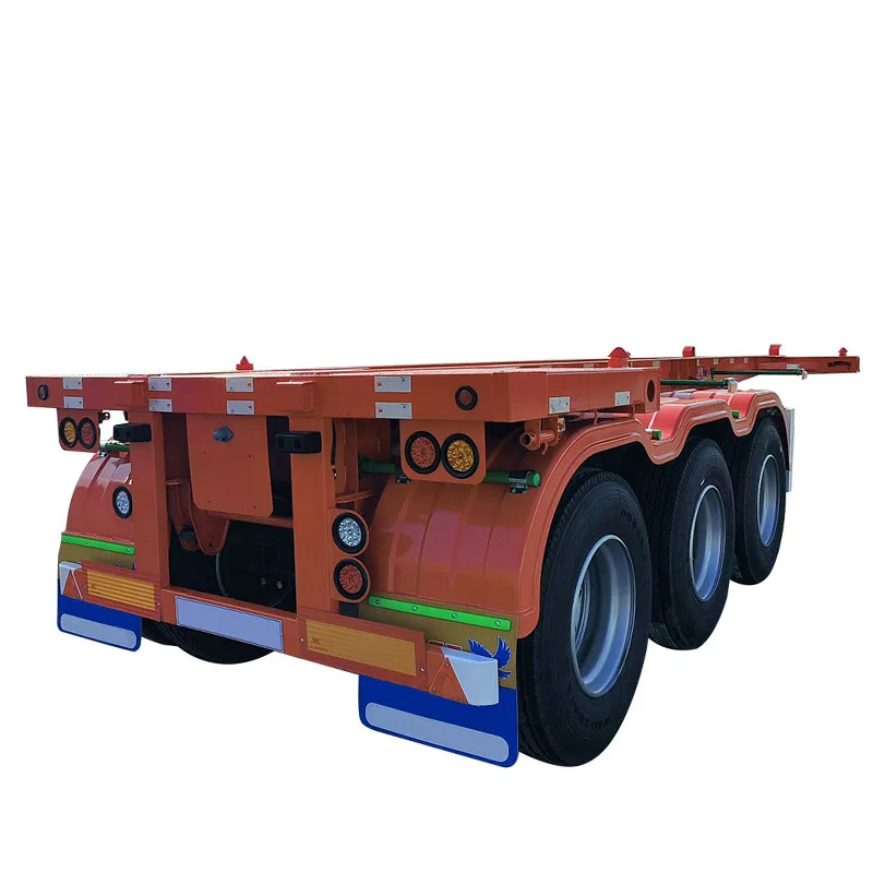 3 Axles Tandem Axle Superlink Container Semi Trailer 40ft Chassis Skeleton Interlink Semi ...