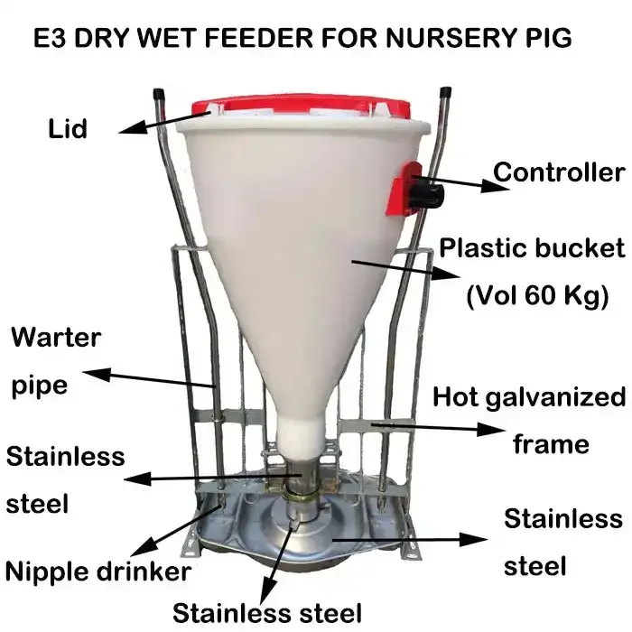 Great Farm Hot Sale 60KG 80KG Dry and Wet Stainless Steel Iron Chassis ...