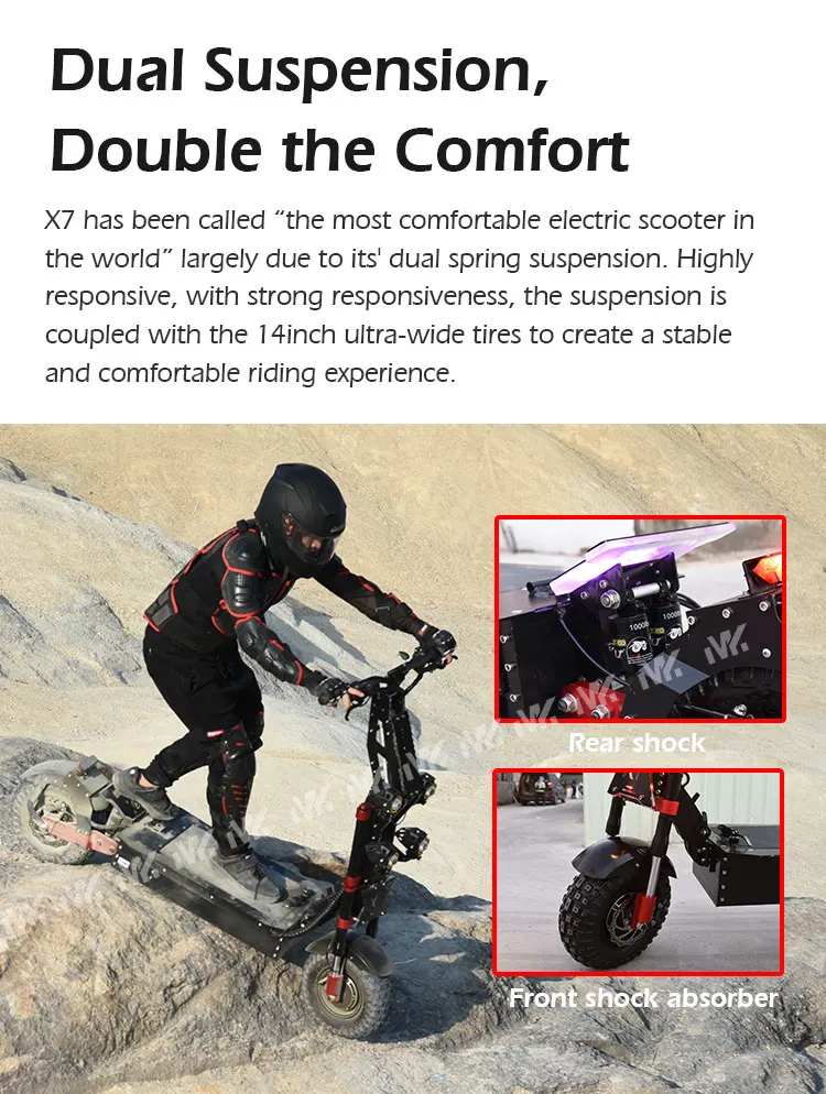 X7 Fast Adult E Scooter Uk High Speed Performance 60v 60 Mph 5600w ...