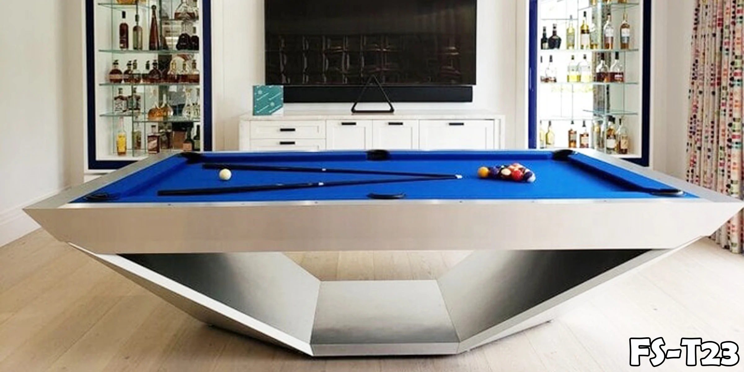 Luxury X-Leg Pool Billiard Table 8ft 9ft Solid Wood Structure Slate Top ...
