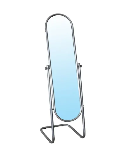 Simple Bedroom Dressing Mirror Steel Frame Glass Standing Dressing ...
