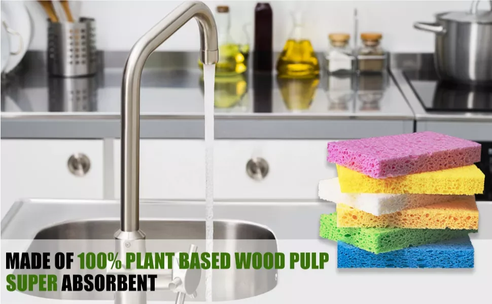 Eco-friendly Compressed Cellulose Sponges for Cleaning