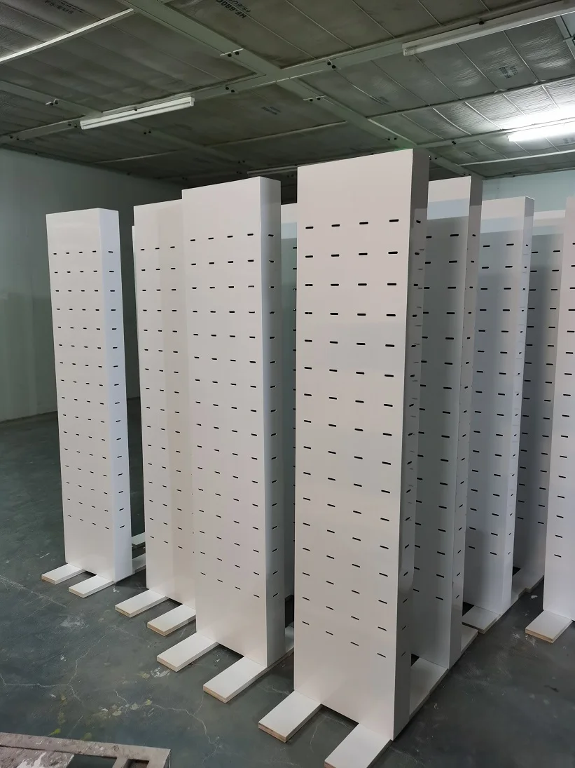 Shop Double Sided Rotating Fashion Accessories Slatwall Rack Wood Socks ...