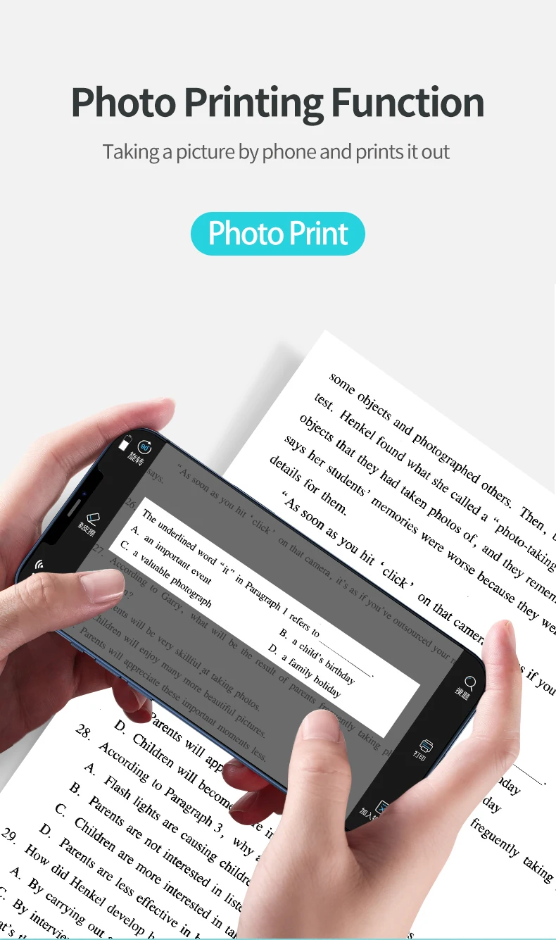 Unicorn Mini Portable Thermal Stick Printer Bt Pocket Print Android ...