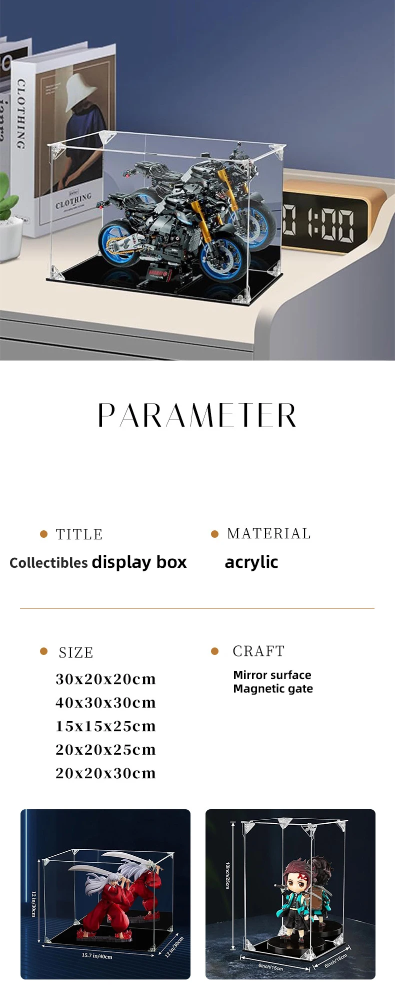 Acrylic Display Box for Collectibles - Magnetic & Durable