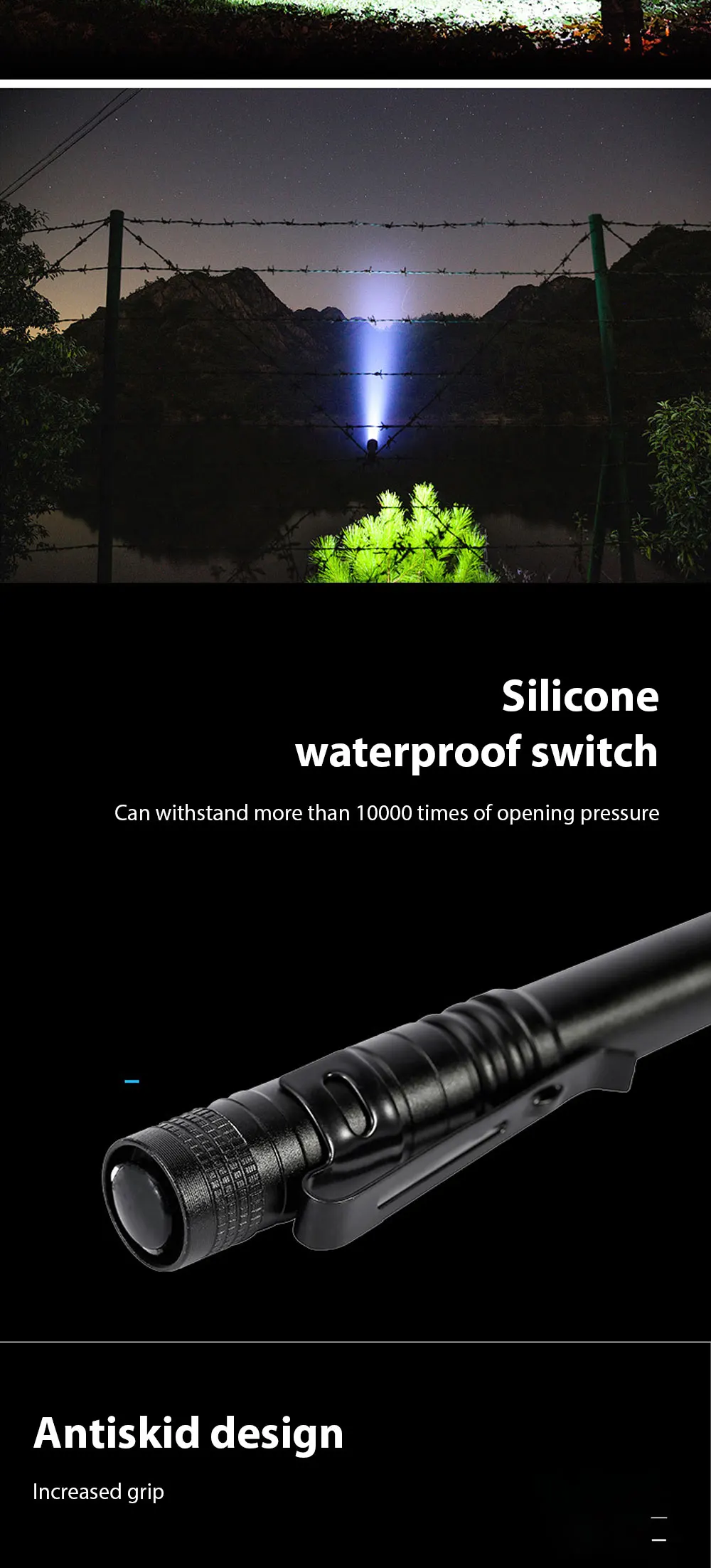 High Power Aluminium Alloy Pen Light Mini Flat Penlight Led Xpe ...