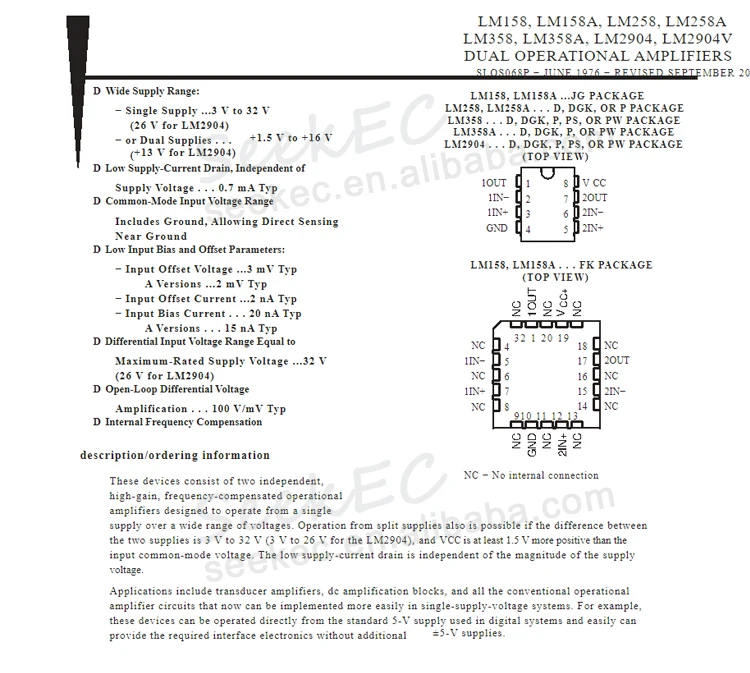 LM358DR SOP8 Dual Channel Operational Amplifier LM358D LM358| Alibaba.com