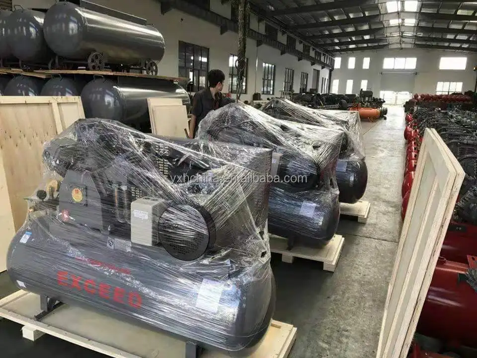 3cylinders Portable Piston Compressor Diesel Engine Power Belt Driven ...