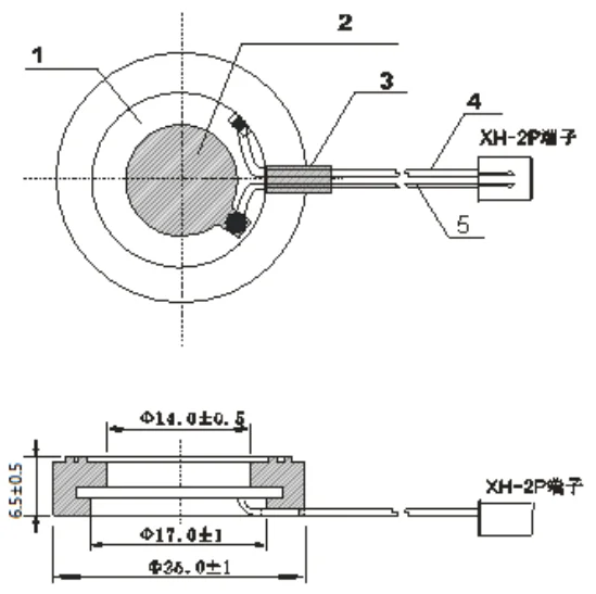 20mm 1.7mhz 2.4mhz Piezoelectric Ceramic Piezoelectric Ultrasonic Water ...