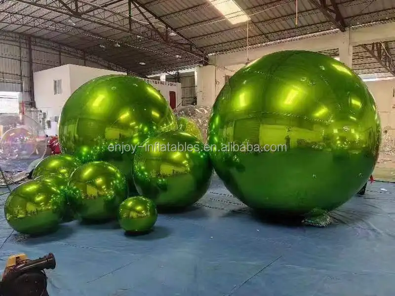 Hanging Reflective Balloon Giant Sphere for Decoration Sealed Gold ...