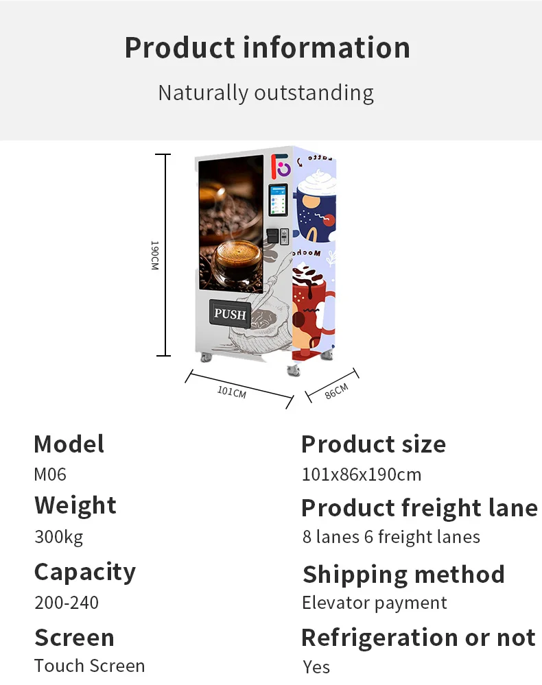 High Quality Modern Card Operated Coffee Dispenser Machine