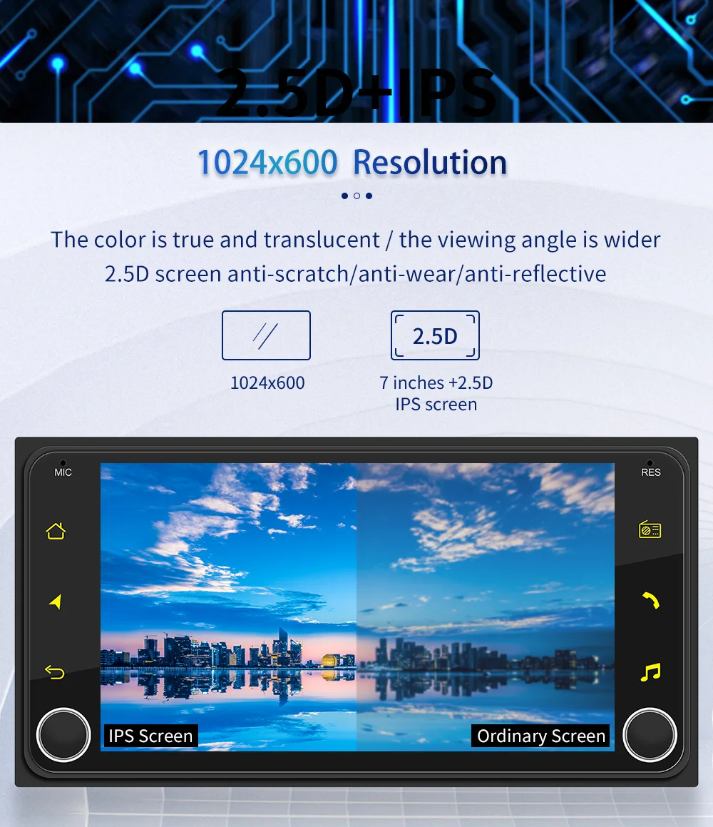 Universal Android Player 7inch for Toyota Camry & Corolla