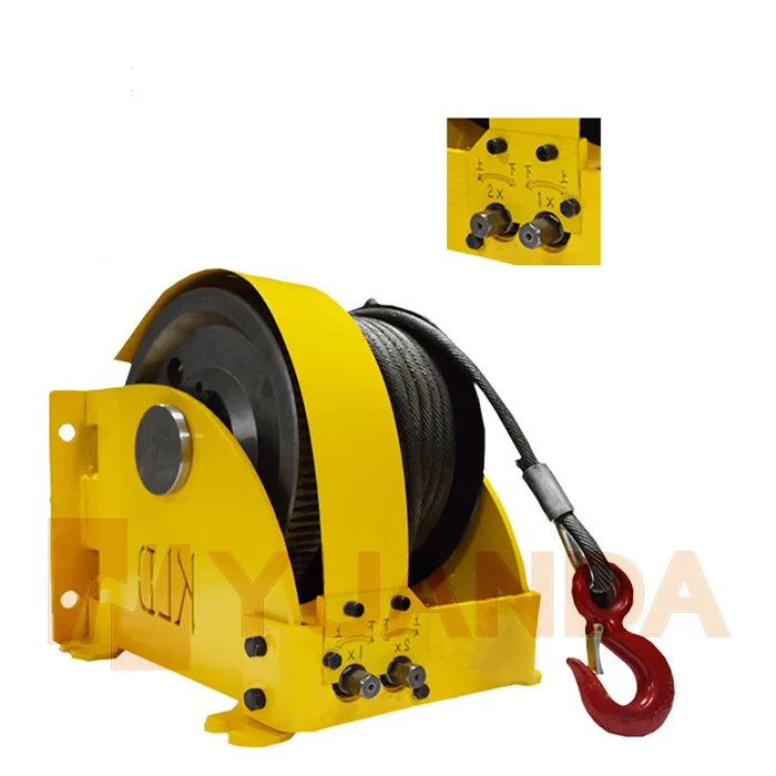 200 m wire rope hand winch, 5.4 tonne hand winch, small worm gear hand ...