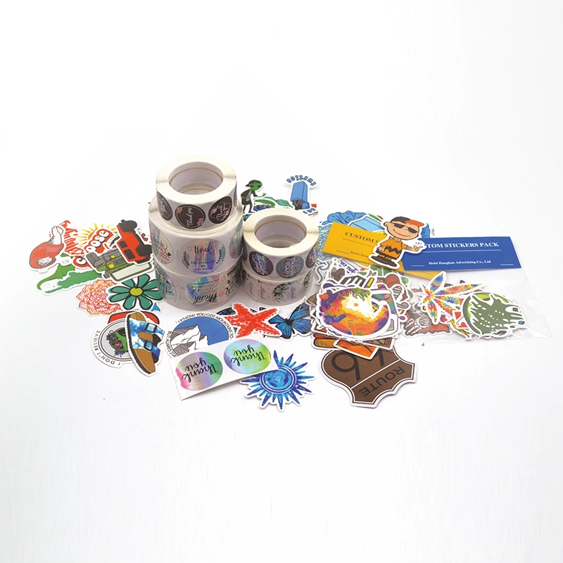 Custom Die Cut Vinyl Printing Adhesive Waterproof PVC Label Stickers