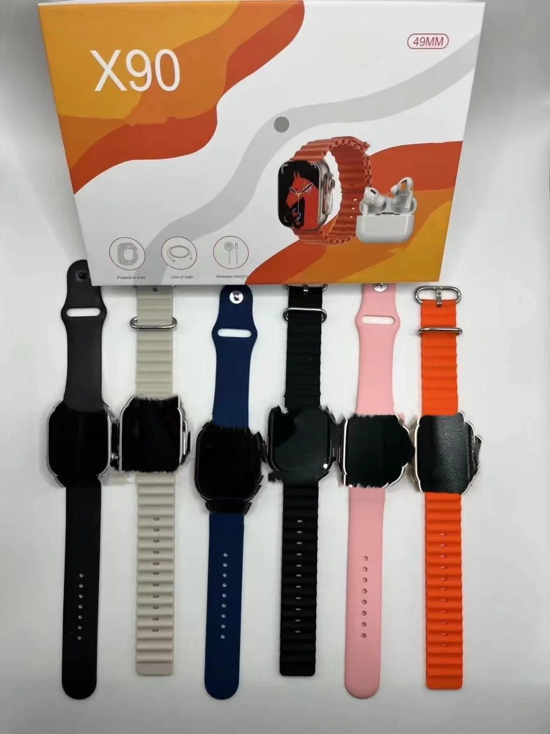 X90 Five In One Series Fashion Smart Watch Large Screen 49mm Two Hand ...