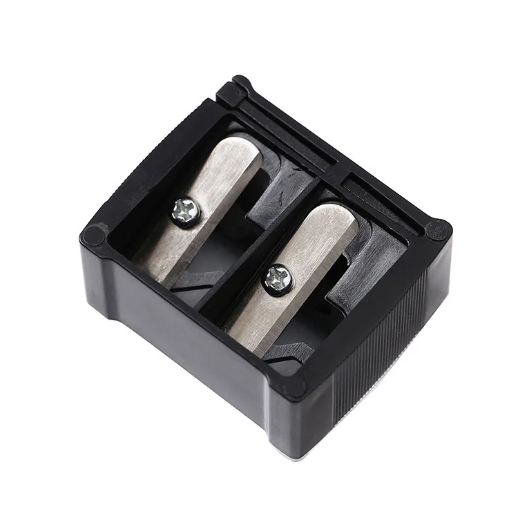 Makeup Sharpener Dual Hole Blades Eyebrow Lipliner Clear Head Black ...
