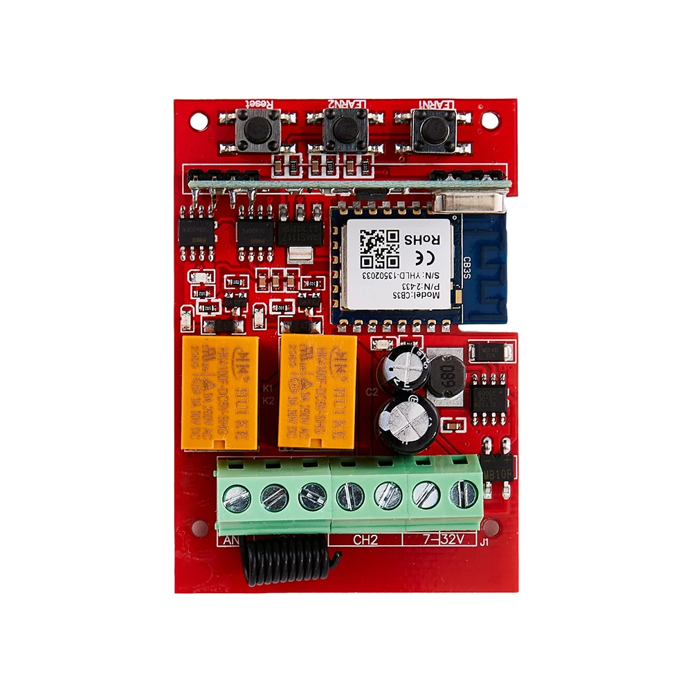 Universal 433mhz Garage Door Gate Receiver 2CH Wifi RF Module Work With ...