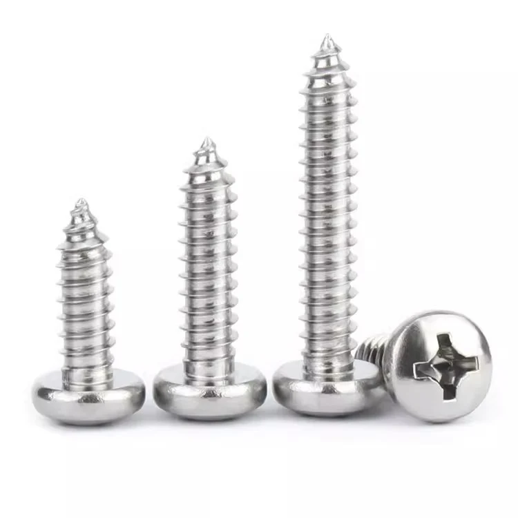 Free Sample High Quality Stainless Steel 304 316 Cross Pan Head Wood Screw Phillips Round Head ...