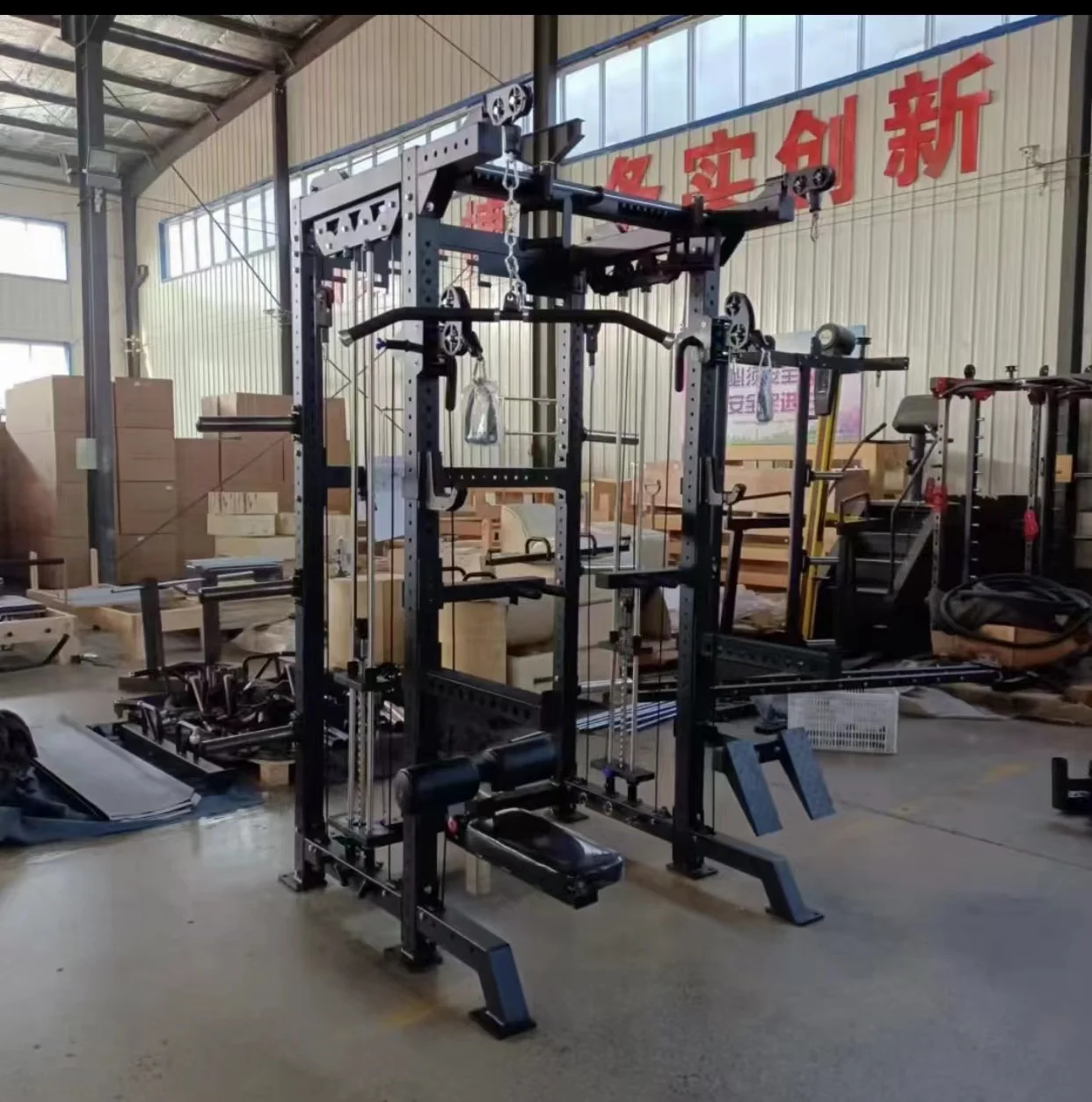 Factory Custom Squat Rack Power Cage Multi-functional Power Rack Gym ...