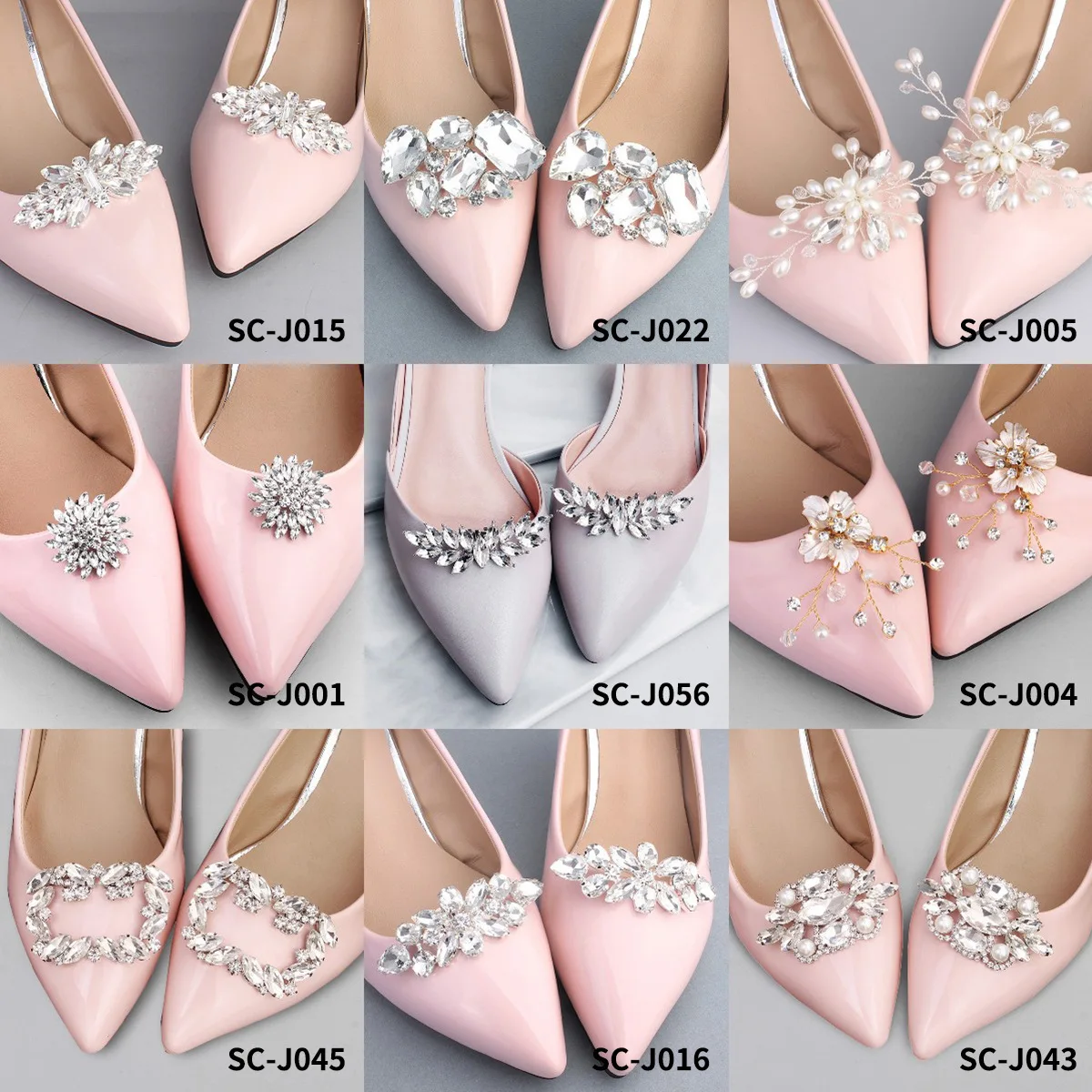 Fashion Detachable Crystal Flower Shoe Charms Diy Bridal Shoes Clip ...
