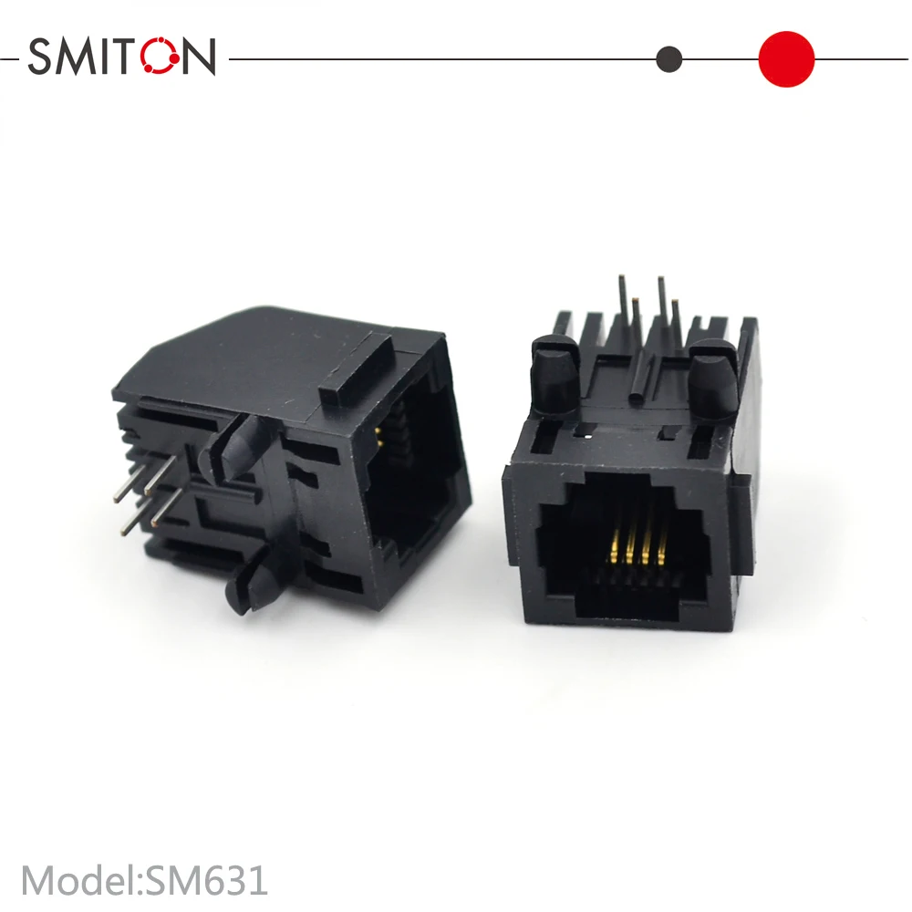 Pcb Mount 6p4c Rj11 Modular Jack Telephone Socket - Buy Rj11 Modular ...