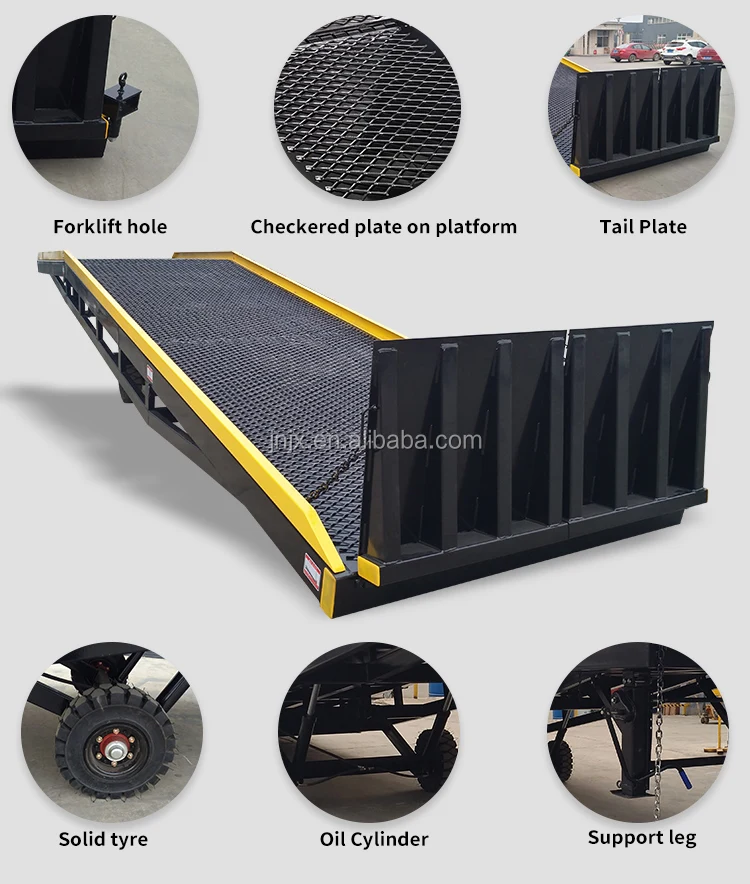 Movable Hydraulic Dock Leveler Yard Forklift Vehicles Mobile Loading ... Movable Hydraulic Dock Leveler Yard Forklift Vehicles Mobile Loading ...